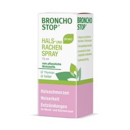 BRONCHOSTOP® Thymian Salbei Hals- und Rachenspray 15 ml - Shop Apotheke
