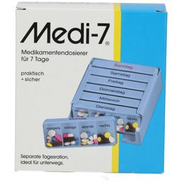 Medi-7 Medikamentendosierer für 7 Tage, blau 1 St - Shop Apotheke