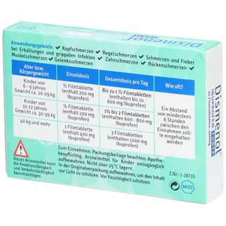 Dismenol-Ibuprofen 400 mg Forte Filmtabletten 20 St - Shop Apotheke