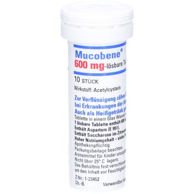 Mucobene® 600 mg-lösbare Tabletten 10 St - Shop Apotheke