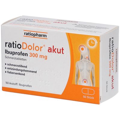 ratioDolor® Ibuprofen 300 mg Schmerztabletten 50 St - Shop Apotheke