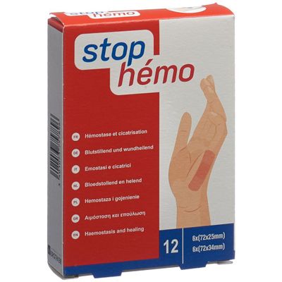 STOP HEMO Steriles Hämostat-Pflaster 12 St - Shop Apotheke