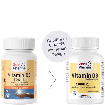 ZeinPharma® Vitamin D3 Kapseln 5000 I.E. 90 St - Shop Apotheke