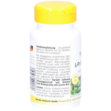 Warnke L-Prolin 500 mg 60 St - Shop Apotheke