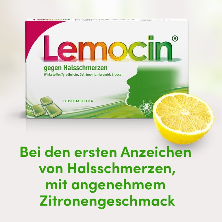 Lemocin® gegen Halsschmerzen, Zitronengeschmack, zuckerfrei 20 St ...