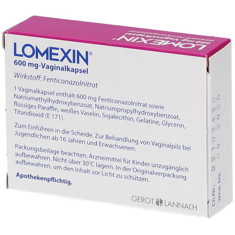 Lomexin® 600 mg 1 St - Shop Apotheke