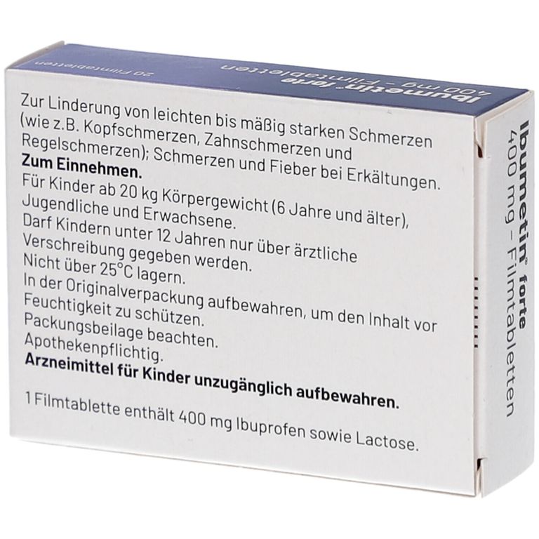 Ibumetin® forte 400 mg 20 St - Shop Apotheke