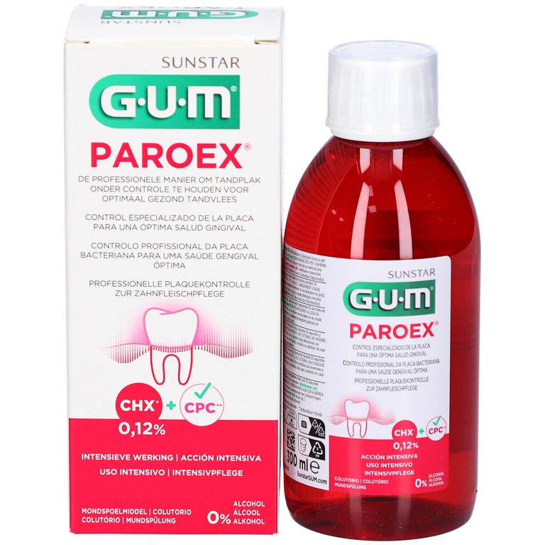 GUM® PAROEX CHX 0,12% Mundspülung 300 ml - Shop Apotheke