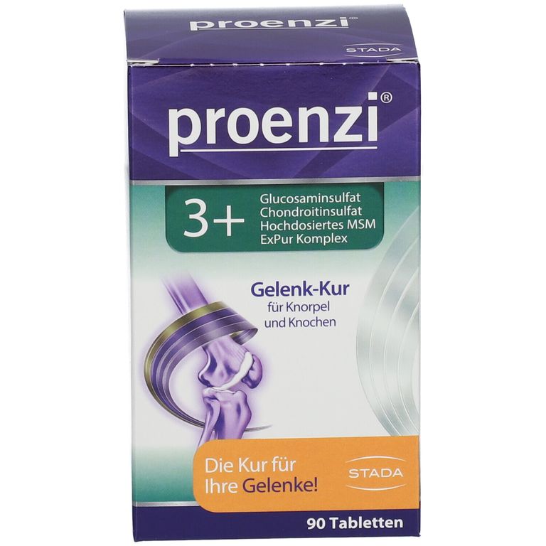 Proenzi® 3+ Gelenk-Kur Tabletten für Knorpel und Knochen, MSM Schwefel ...