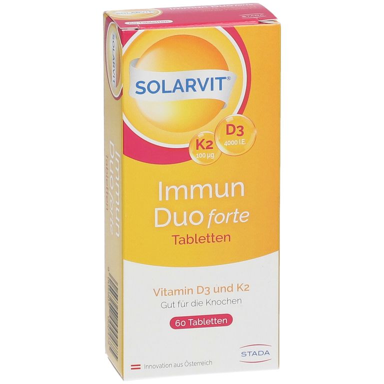 Solarvit® Immun Duo forte Vitamin D3 & K2 fürs Immunsystem, hochdosiert ...