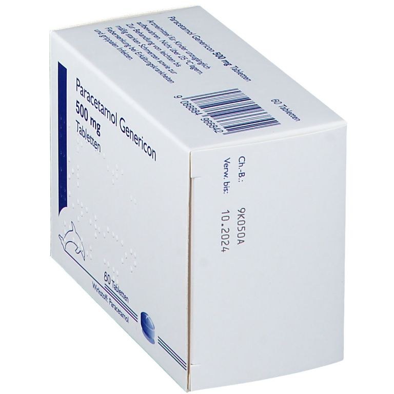 Paracetamol Genericon 500 mg 60 St - Shop Apotheke