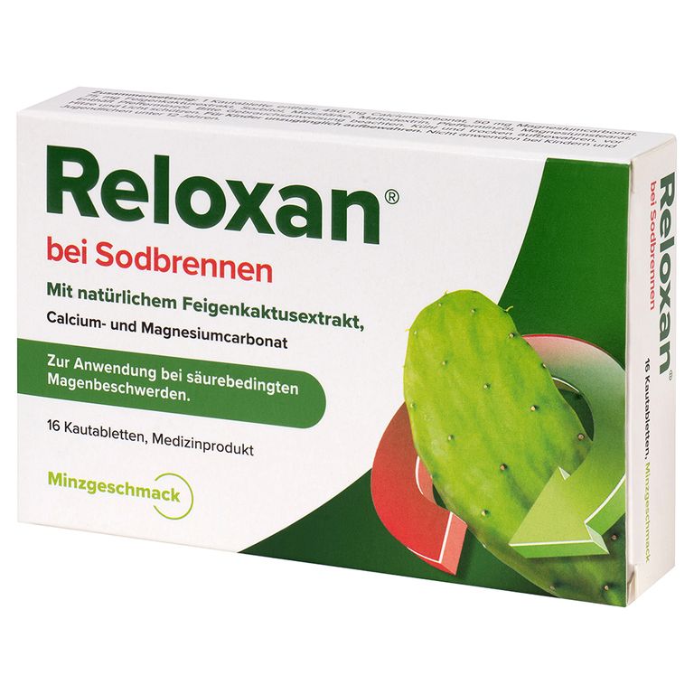 Reloxan® Kautabletten bei Sodbrennen – Minze 16 St - Shop Apotheke