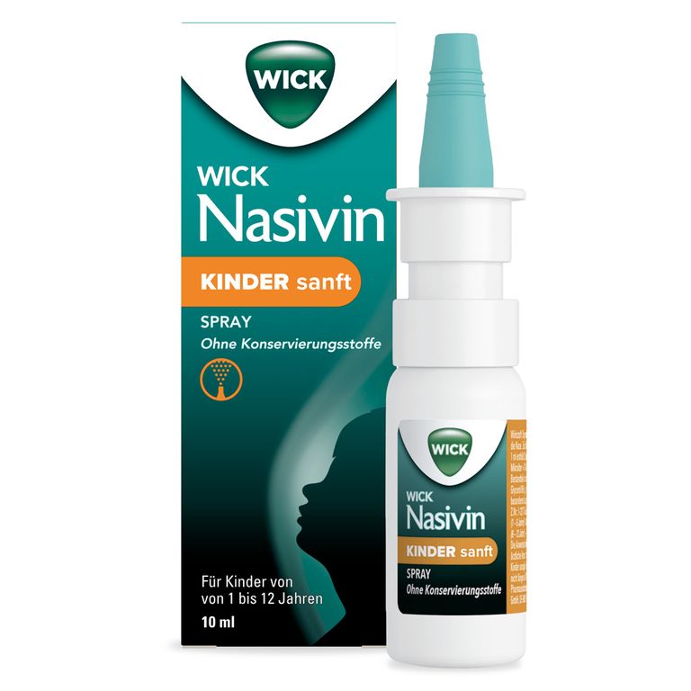WICK Nasivin® Kinder sanft 0,025% Nasenspray ohne Konservierungsstoffe ...