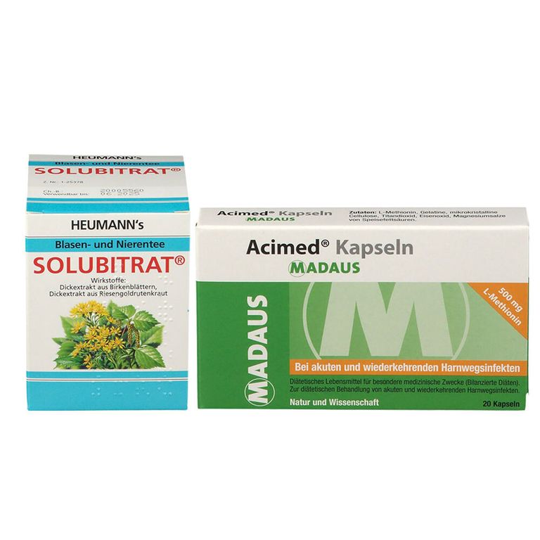 Acimed® Kapseln + HEUMANN'S Blasen- und Nierentee SOLUBITRAT® 1 St ...