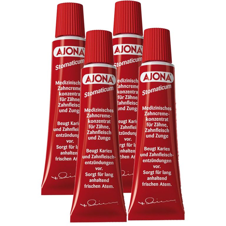 Ajona Stomaticum Zahncreme 4x25 ml - Shop Apotheke