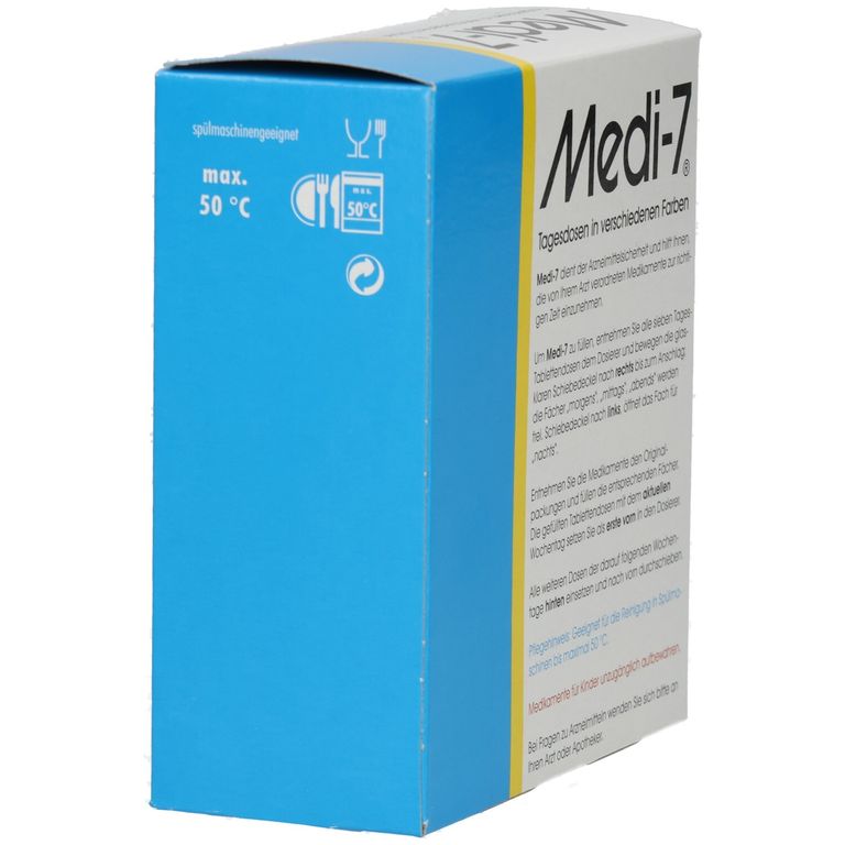 Medi-7 Medikamentendosierer für 7 Tage, blau 1 St - Shop Apotheke