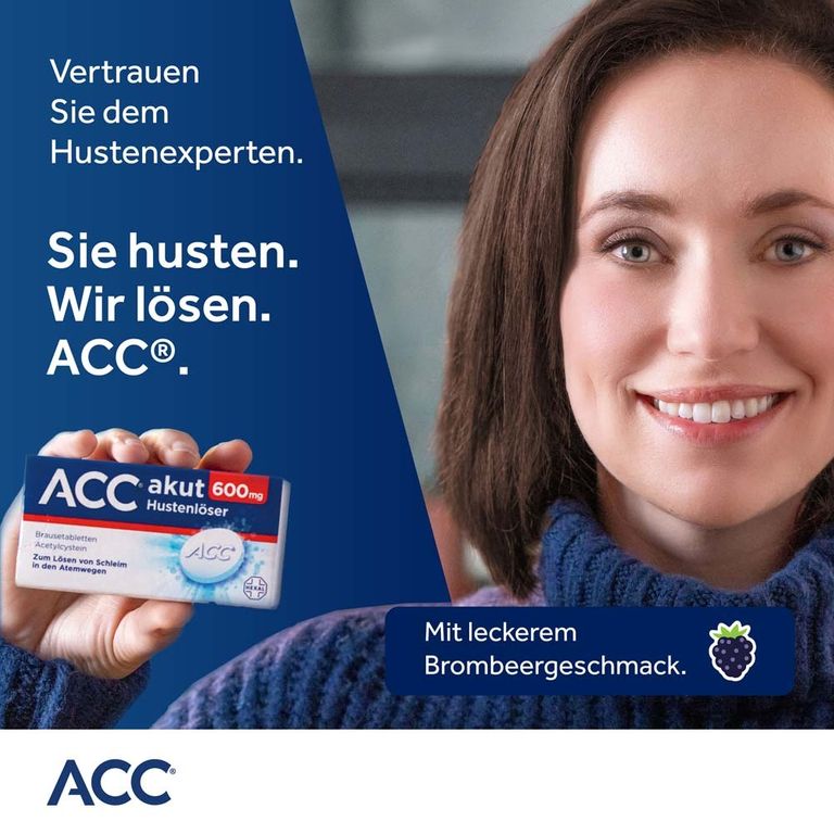 ACC® akut 600 mg bei Husten - Schleimlöser bei Husten, 1 Brausetablette ...