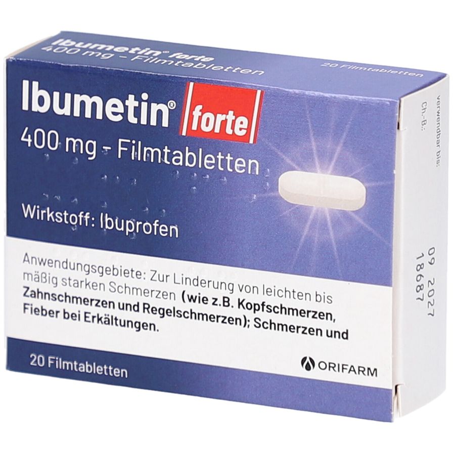 Ibumetin® forte 400 mg 20 St - shop-apotheke.at