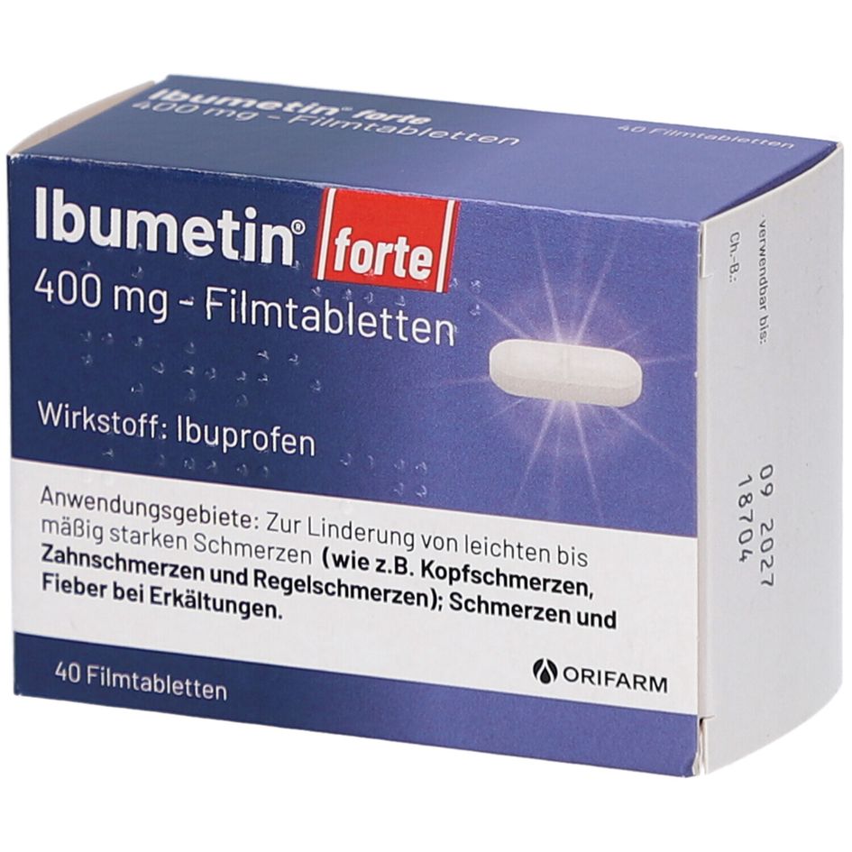 Ibumetin® forte 400mg 40 St - shop-apotheke.at
