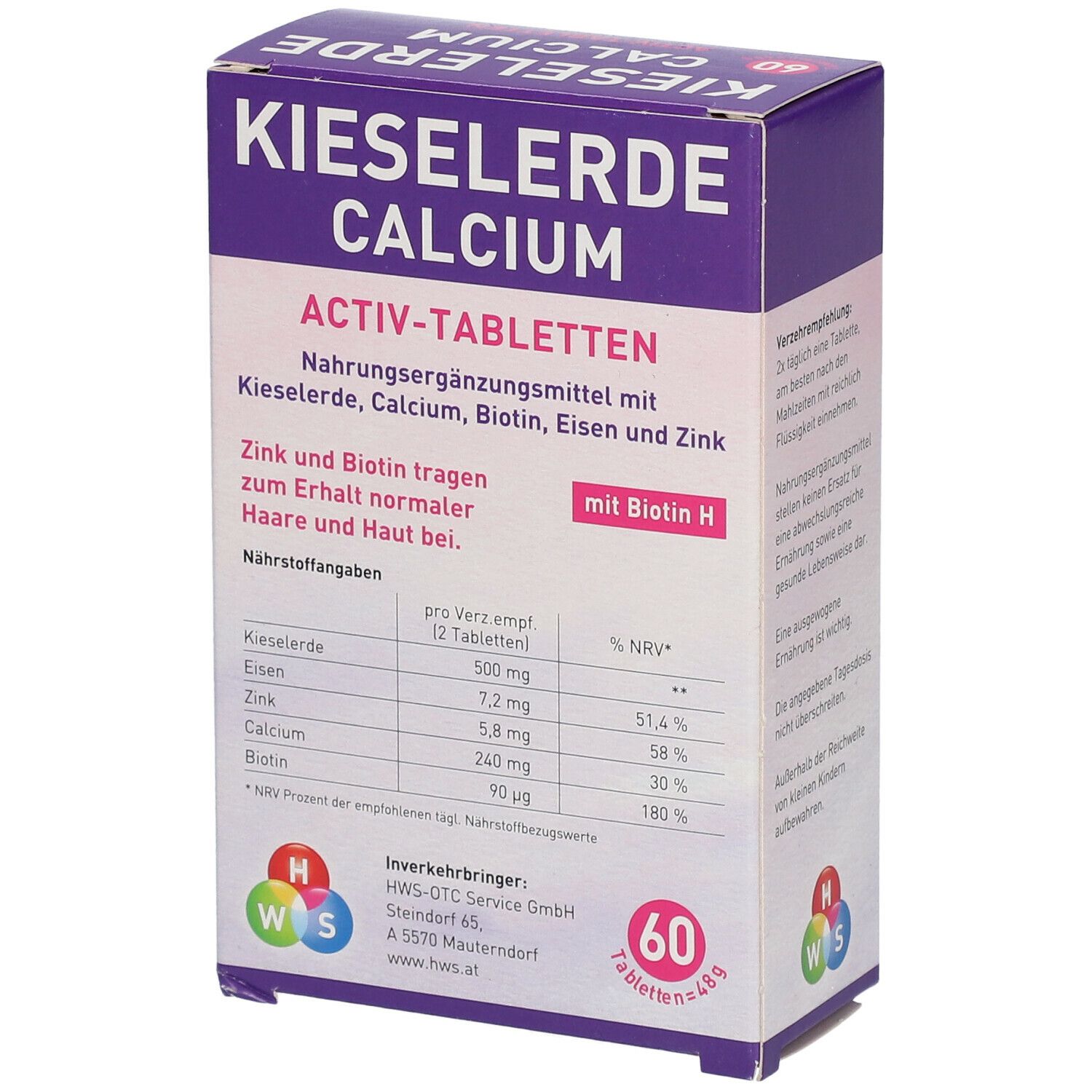KIESELERDE CALCIUM ACTIV-TABLETTEN 60 St - Shop Apotheke