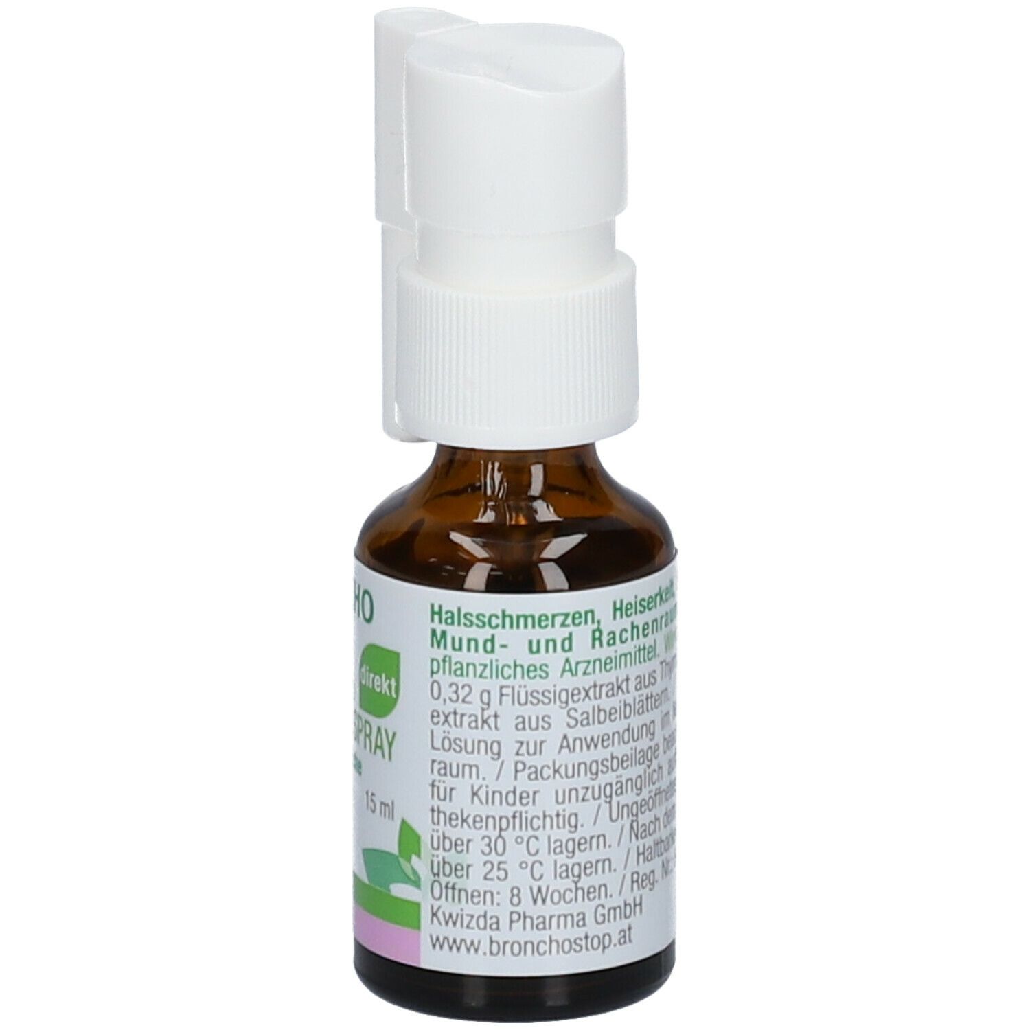 BRONCHOSTOP® Thymian Salbei Hals- und Rachenspray 15 ml - Shop Apotheke
