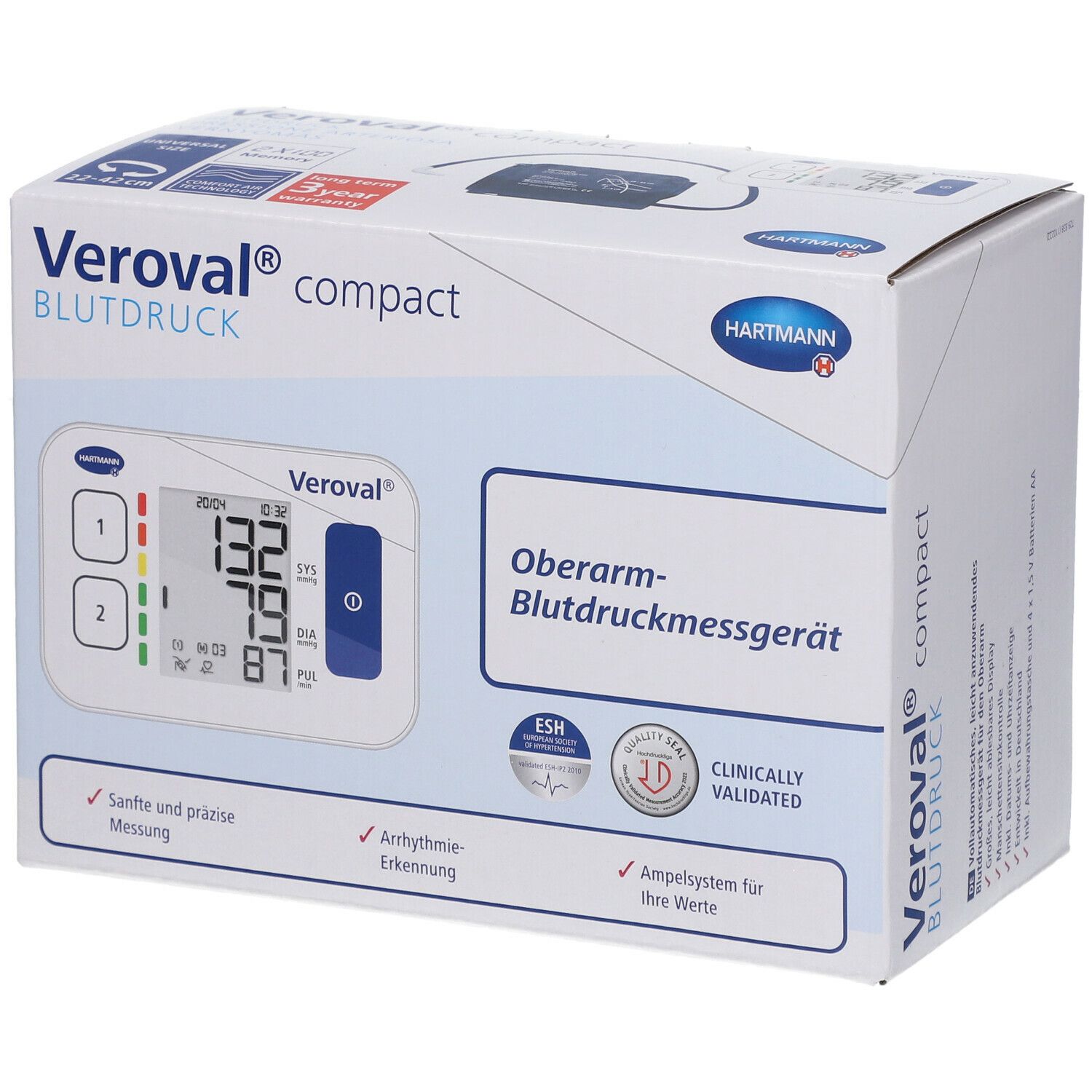 VEROVAL Compact Oberarm-Blutdruckmessgerät 1 St - Shop Apotheke