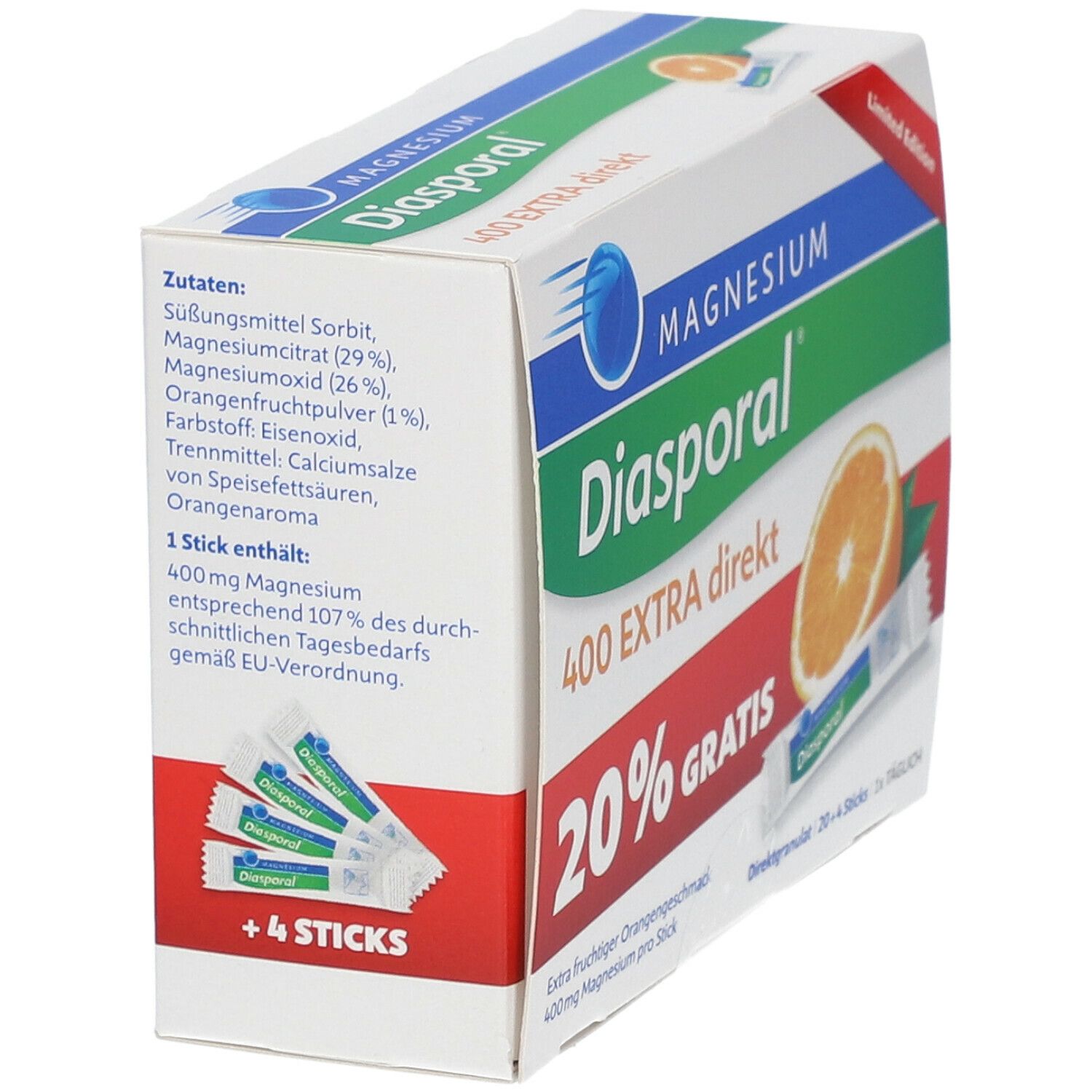 MAGNESIUM Diasporal® 400 EXTRA direkt 24 St - Shop Apotheke
