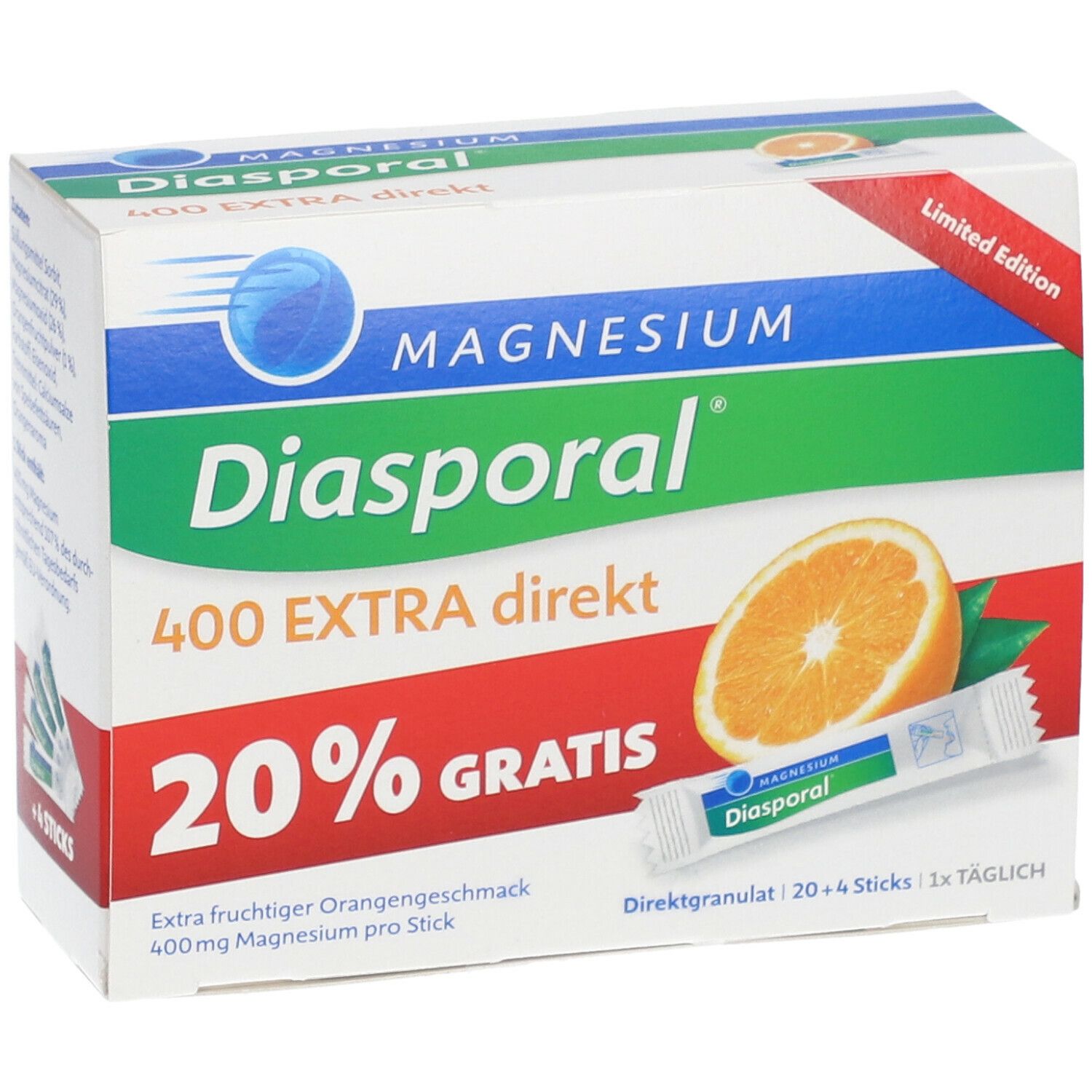 MAGNESIUM Diasporal® 400 EXTRA direkt 24 St - Shop Apotheke