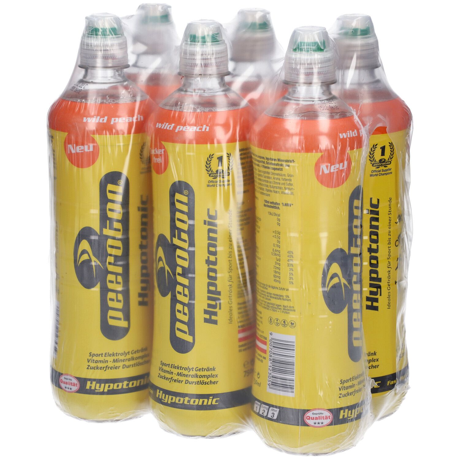 peeroton® Hypotonic Sports Drink, Wild Peach 6x750 ml - Shop Apotheke