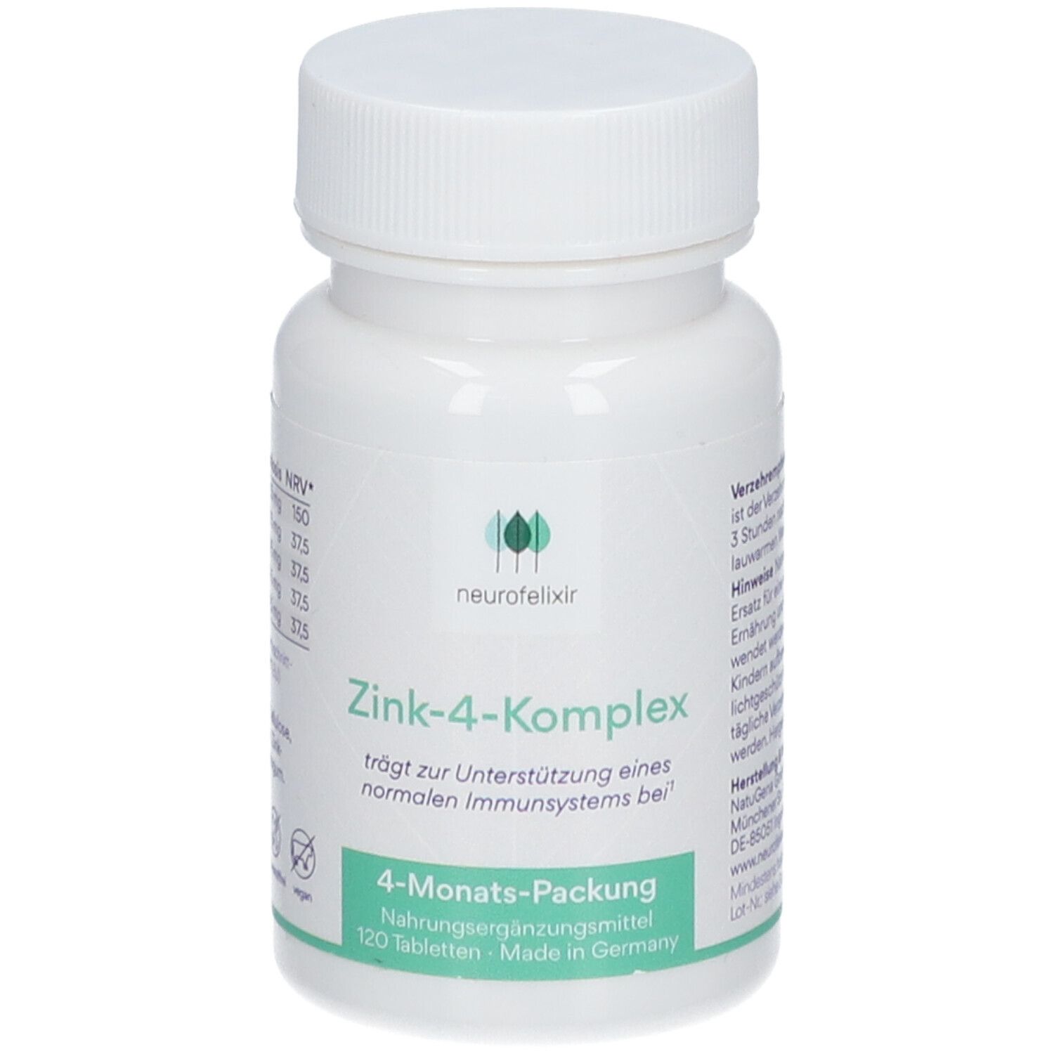 neurofelicir Zink-4-Komplex 120 St - Shop Apotheke