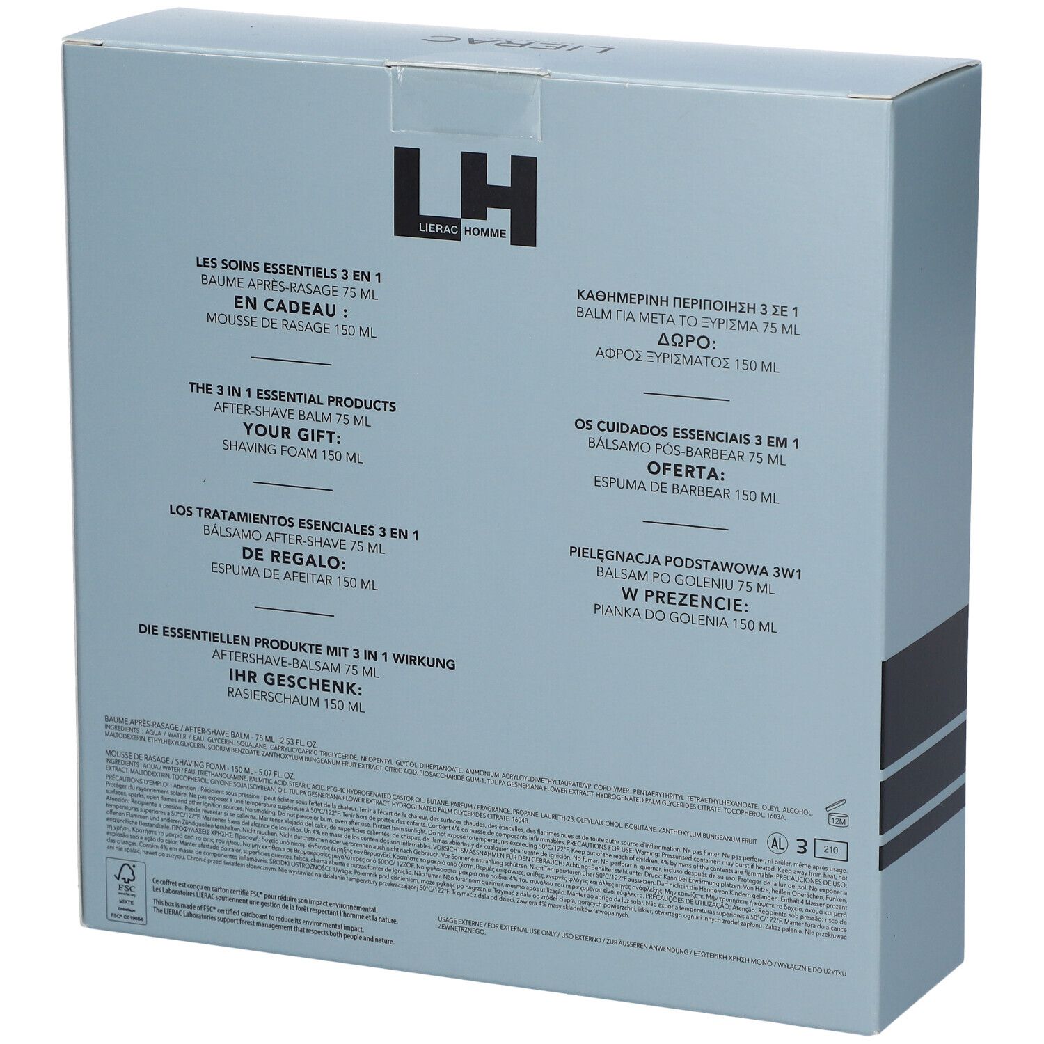 LIERAC SET MEN AFTERSHAVE BALSAM + RASIERSCHAUM 1 St - Shop Apotheke