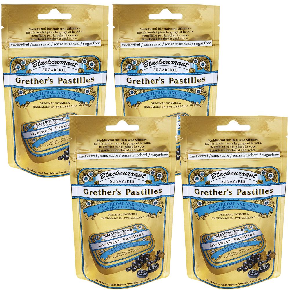 GRETHER'S PASTILLES Schwarze Johannisbeere zuckerfrei Nachfüllbeutel ...