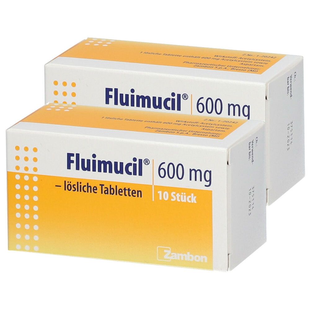 Fluimucil® 600 mg lösliche Tabletten 2x10 St - Shop Apotheke