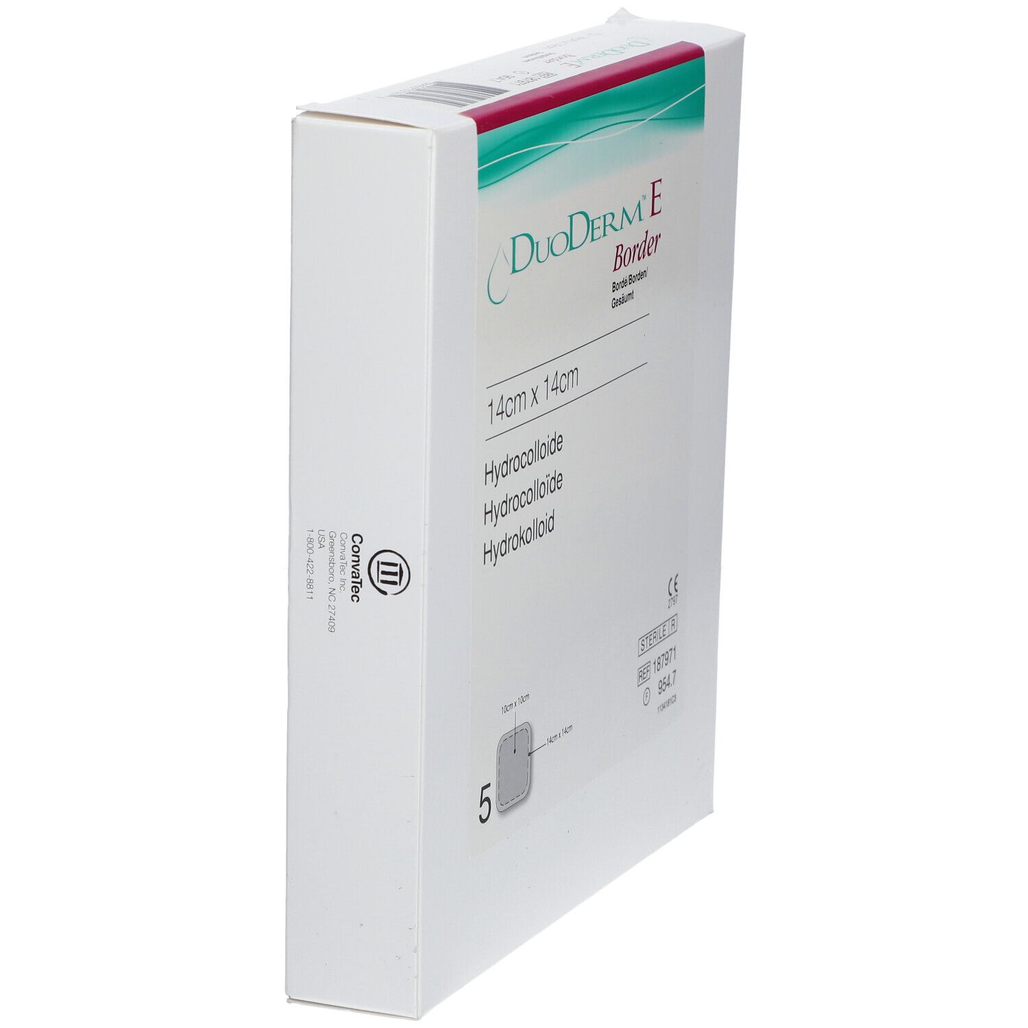 DuoDERM E Border Hydrokolloidverband 14 x 14 cm 5 St - Shop Apotheke