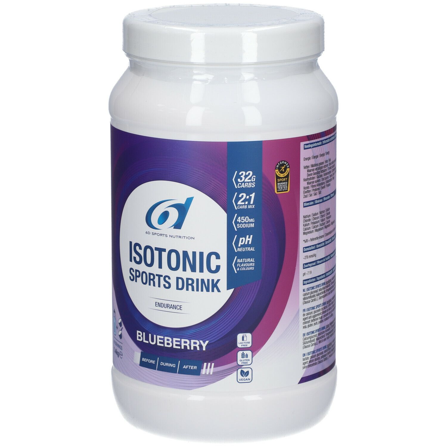 6D Sports Nutrition Isotonic Sports Drink Blueberry 1,4 kg - Shop Apotheke