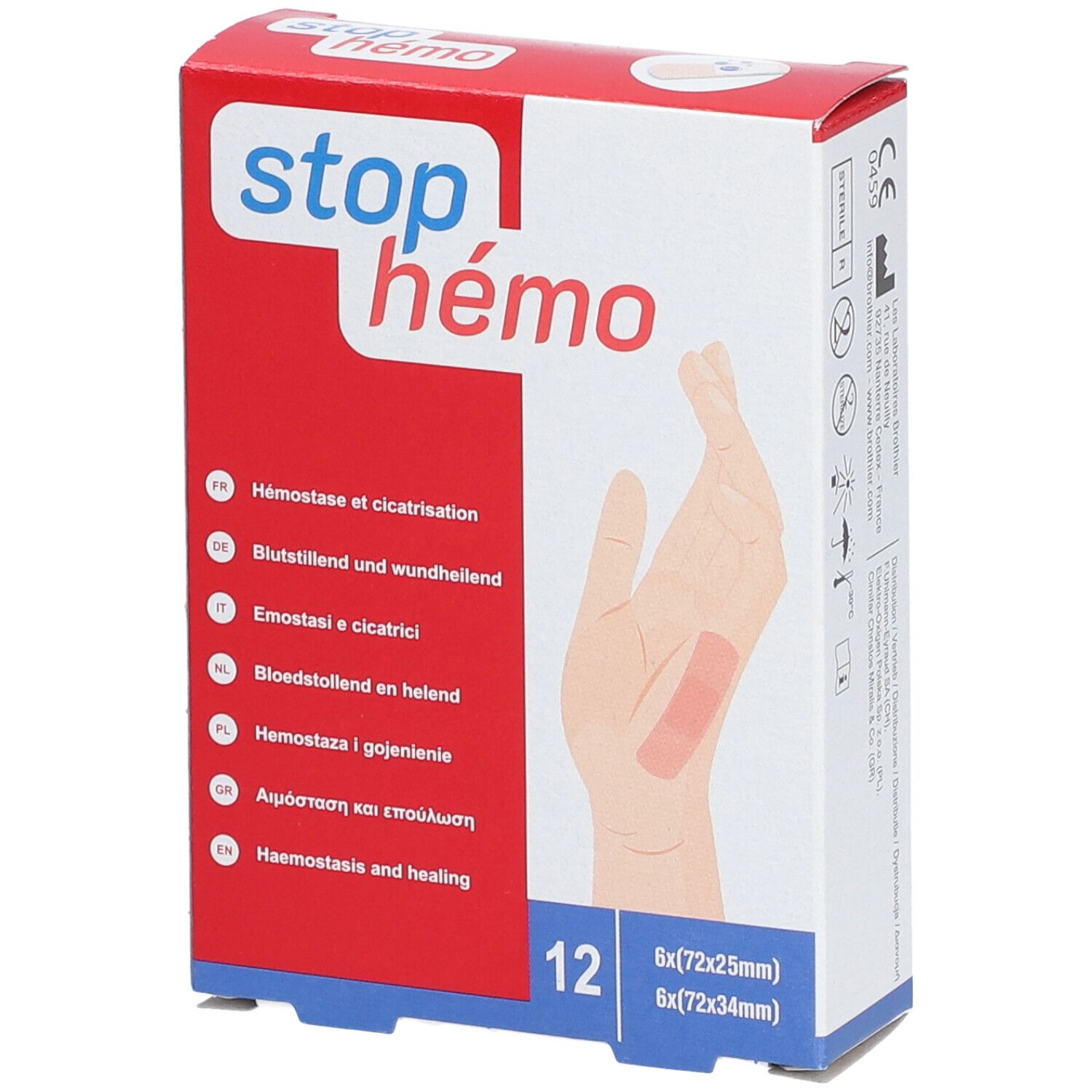 STOP HEMO Steriles Hämostat-Pflaster 12 St - Shop Apotheke