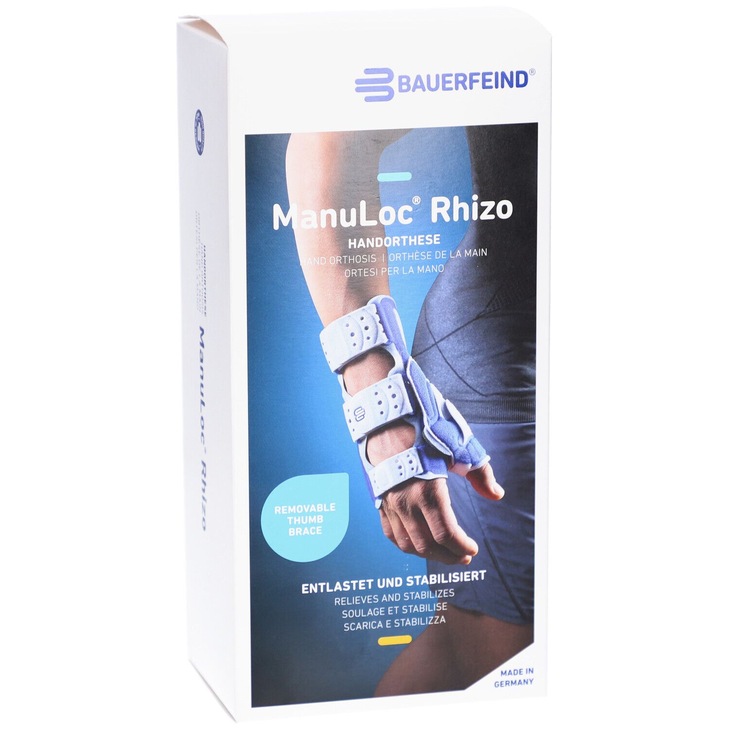 BAUERFEIND Manuloc Rhizo orhtèse Handgelenk Größe 2 Links Titanium 1 St ...