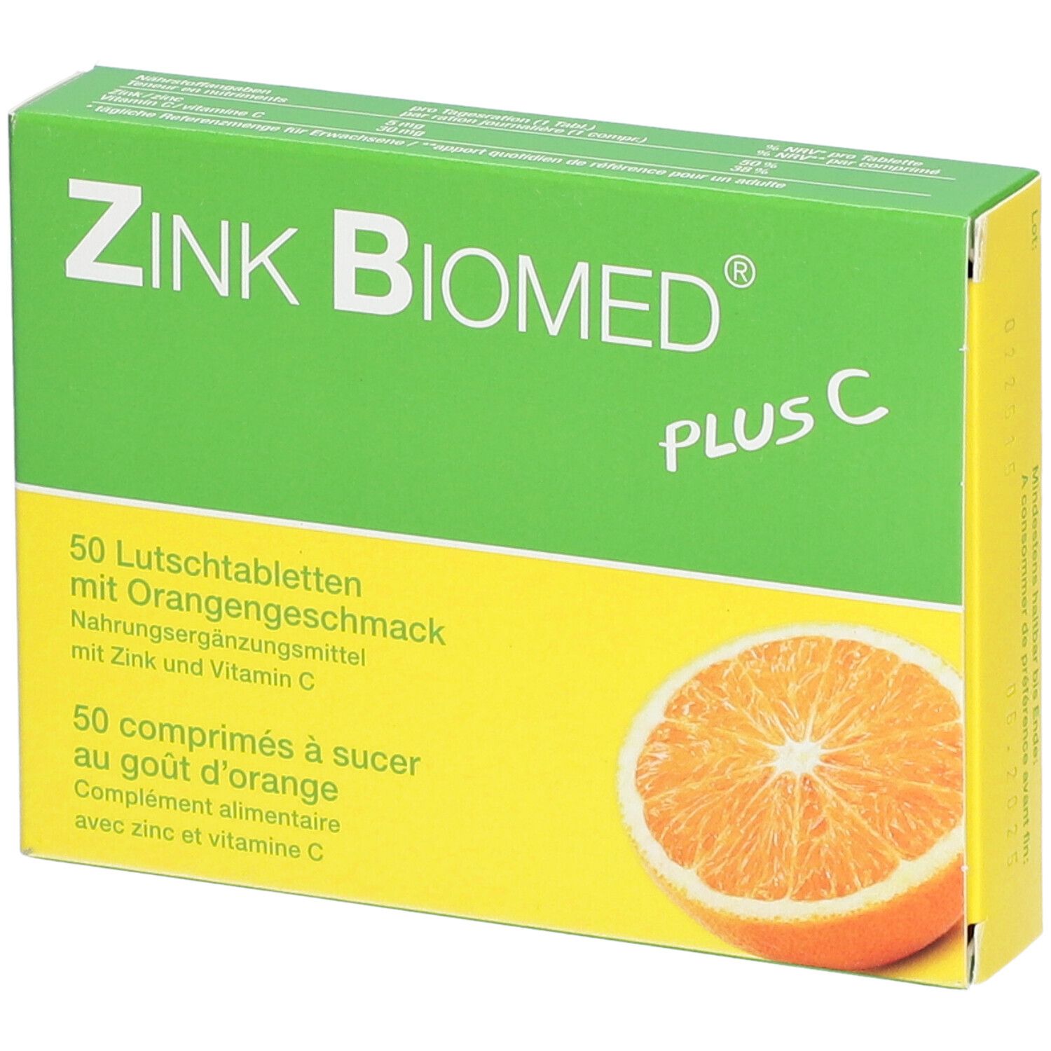 ZINK BIOMED PLUS C Lutschtabletten 50 St - Shop Apotheke
