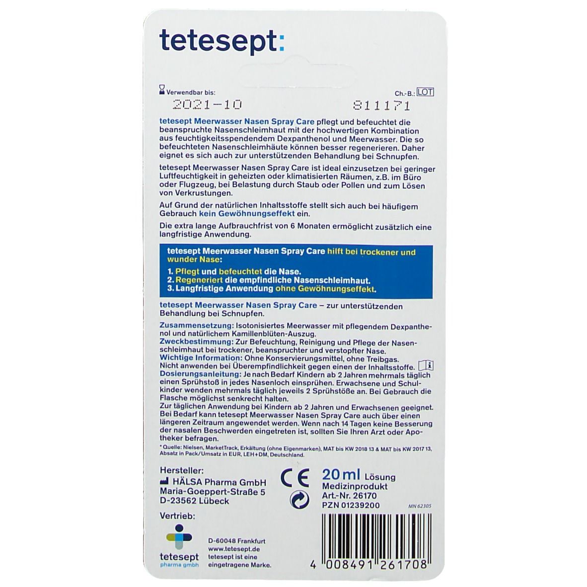 tetesept® Meerwasser Nasenspray Care 20 ml - Shop Apotheke tetesept® Meerwasser Nasenspray Care 20 ml - Shop Apotheke