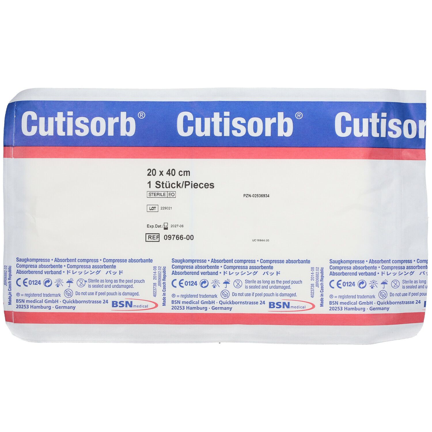 Cutisorb® Saugkompresse steril 20 cm x 40 cm 1 St - shop-apotheke.at