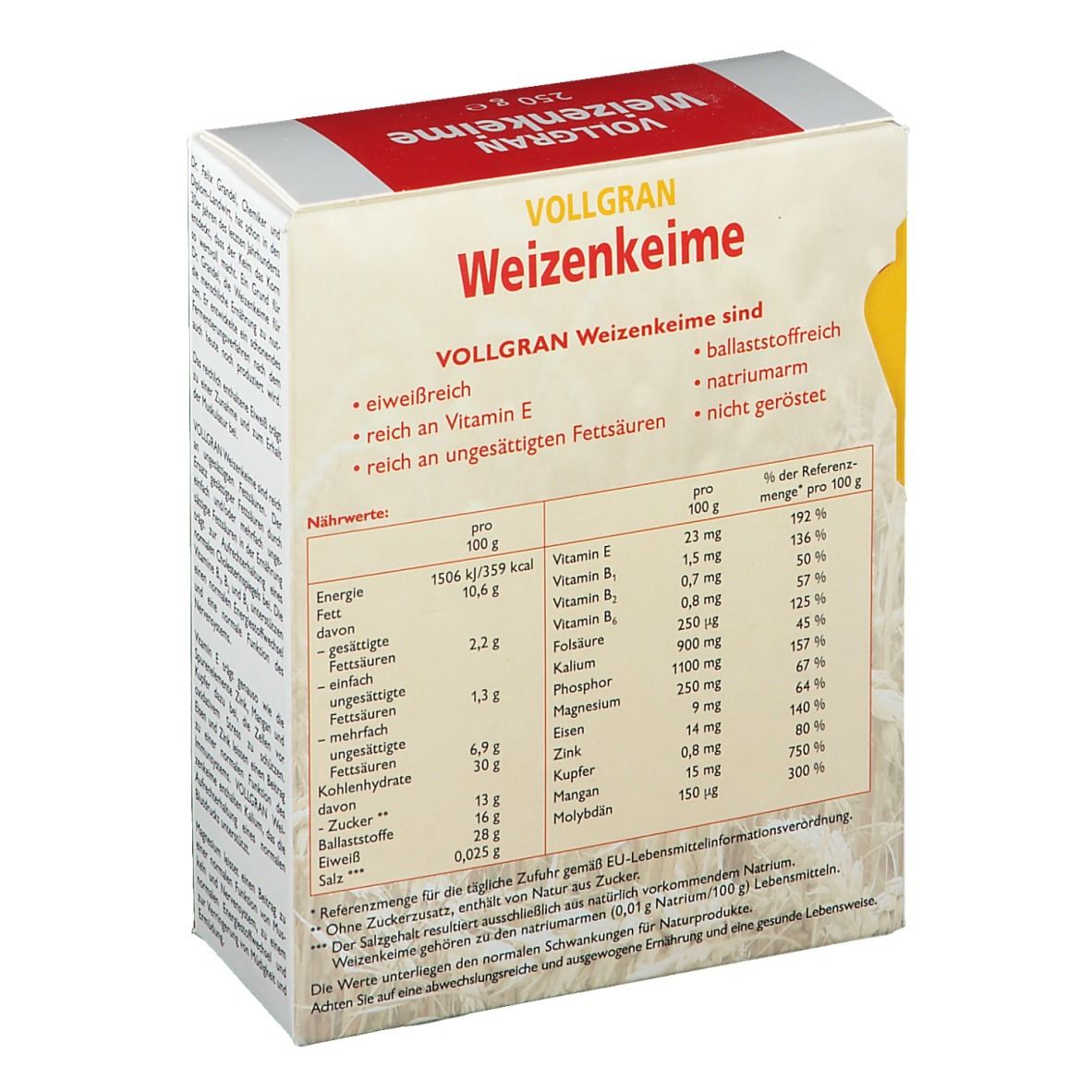VOLLGRAN Weizenkeime Dr. Grandel 250 g - Shop Apotheke