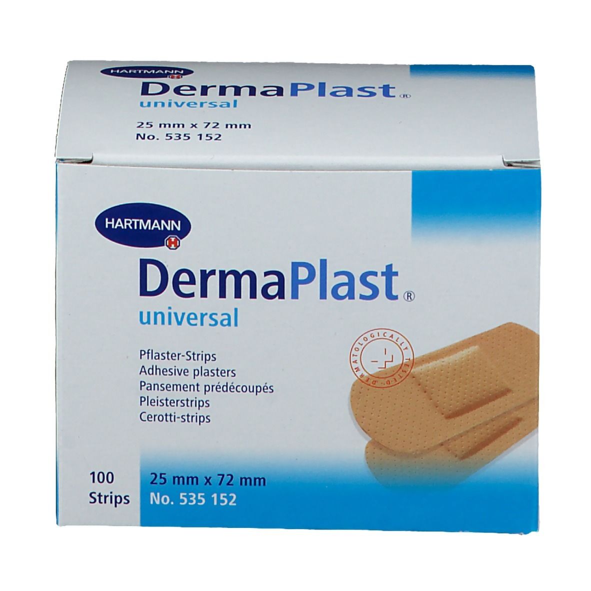 DermaPlast® universal Pflaster 25 x 72 mm 100 St - Shop Apotheke