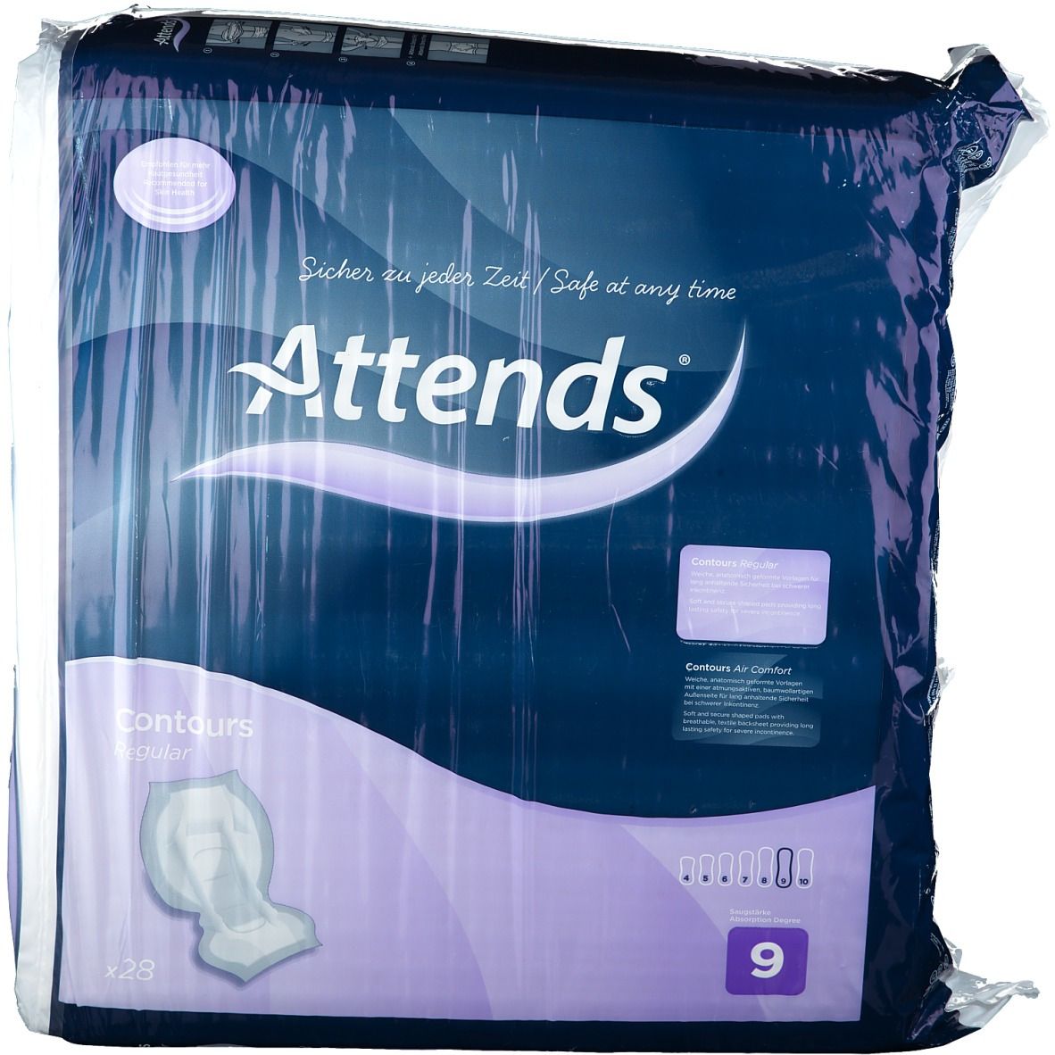 Attends® Contours Regular 9 Vorlagen 28 St - Shop Apotheke