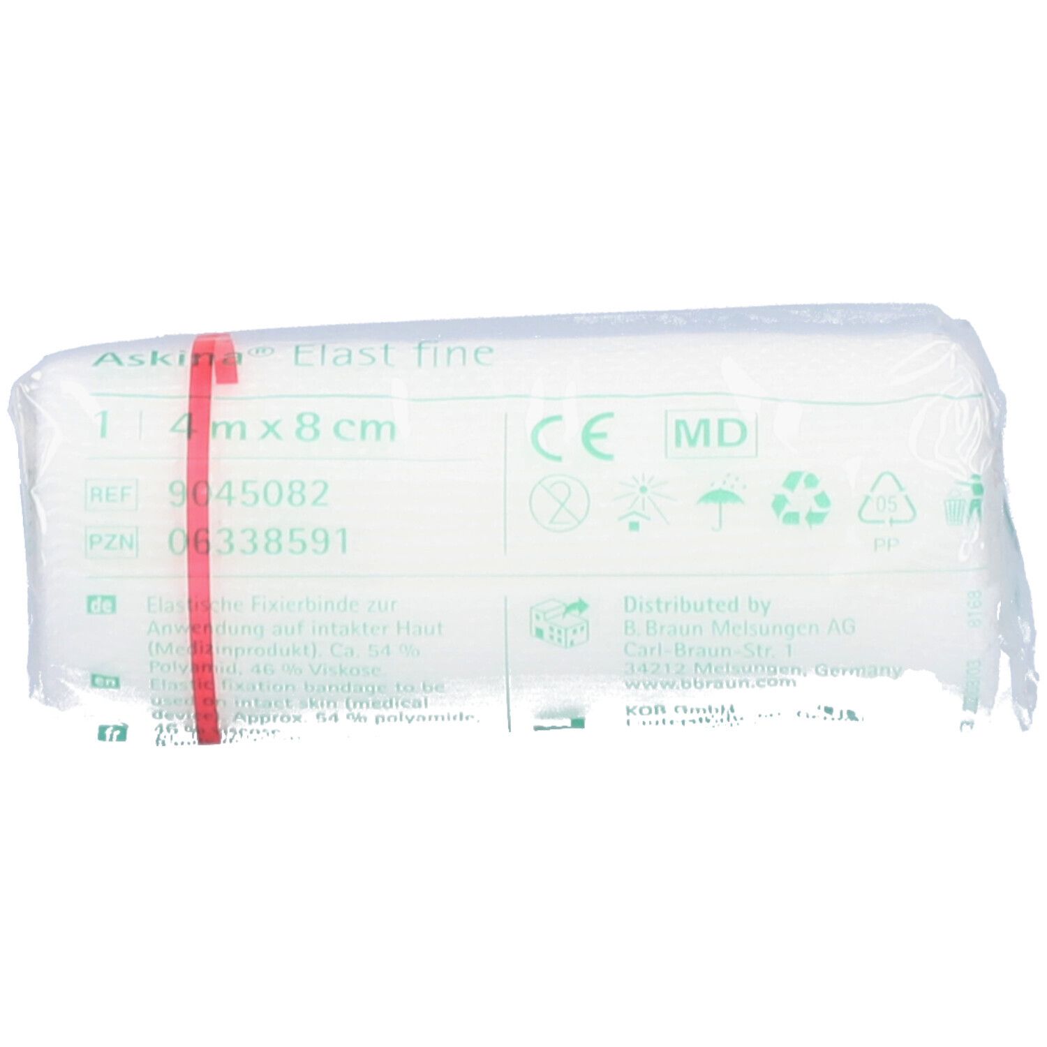 B. Braun Askina Elast fine elastische Fixierbinde weiß feinmaschig 8 cm ...