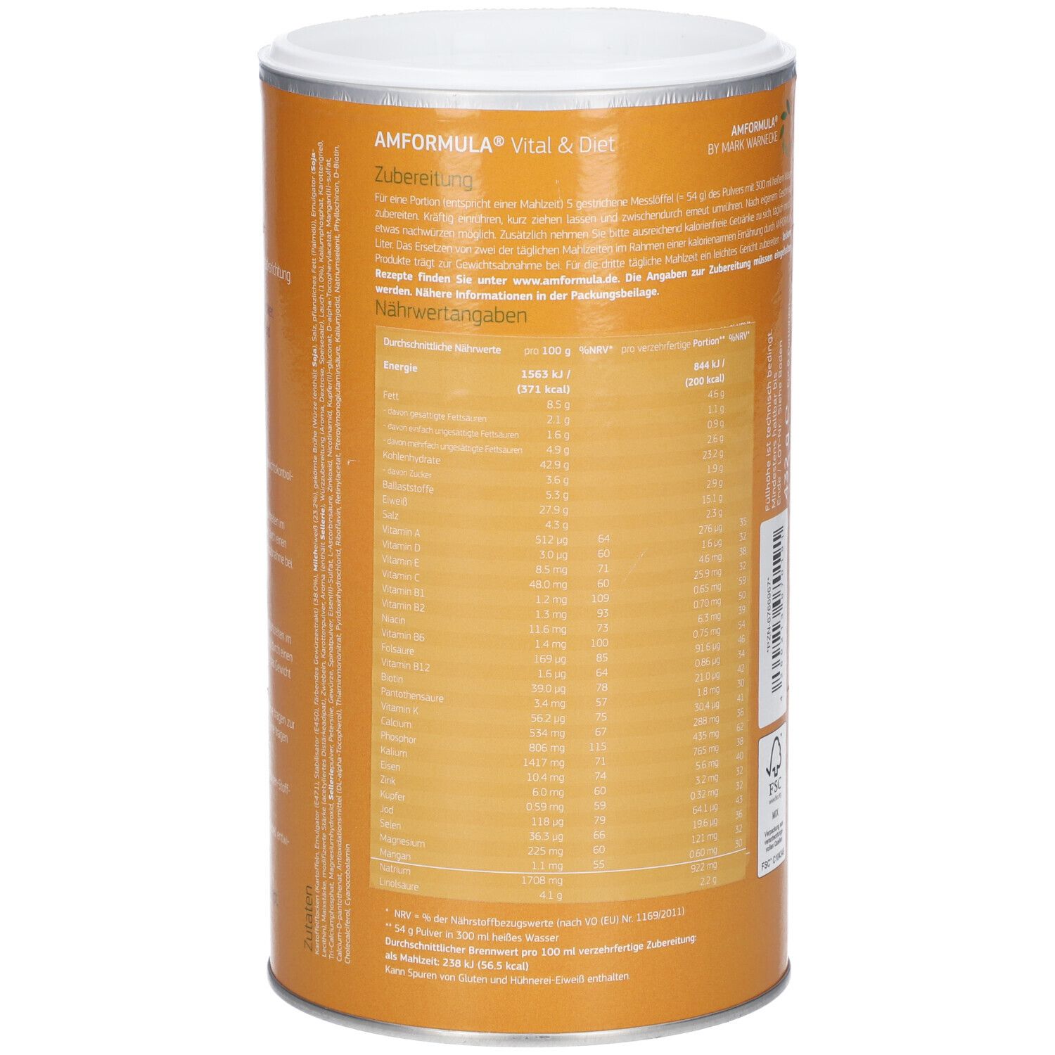 Amformula® Diet Mahlzeitersatz Kartoffellauchsuppe 432 g - Shop Apotheke