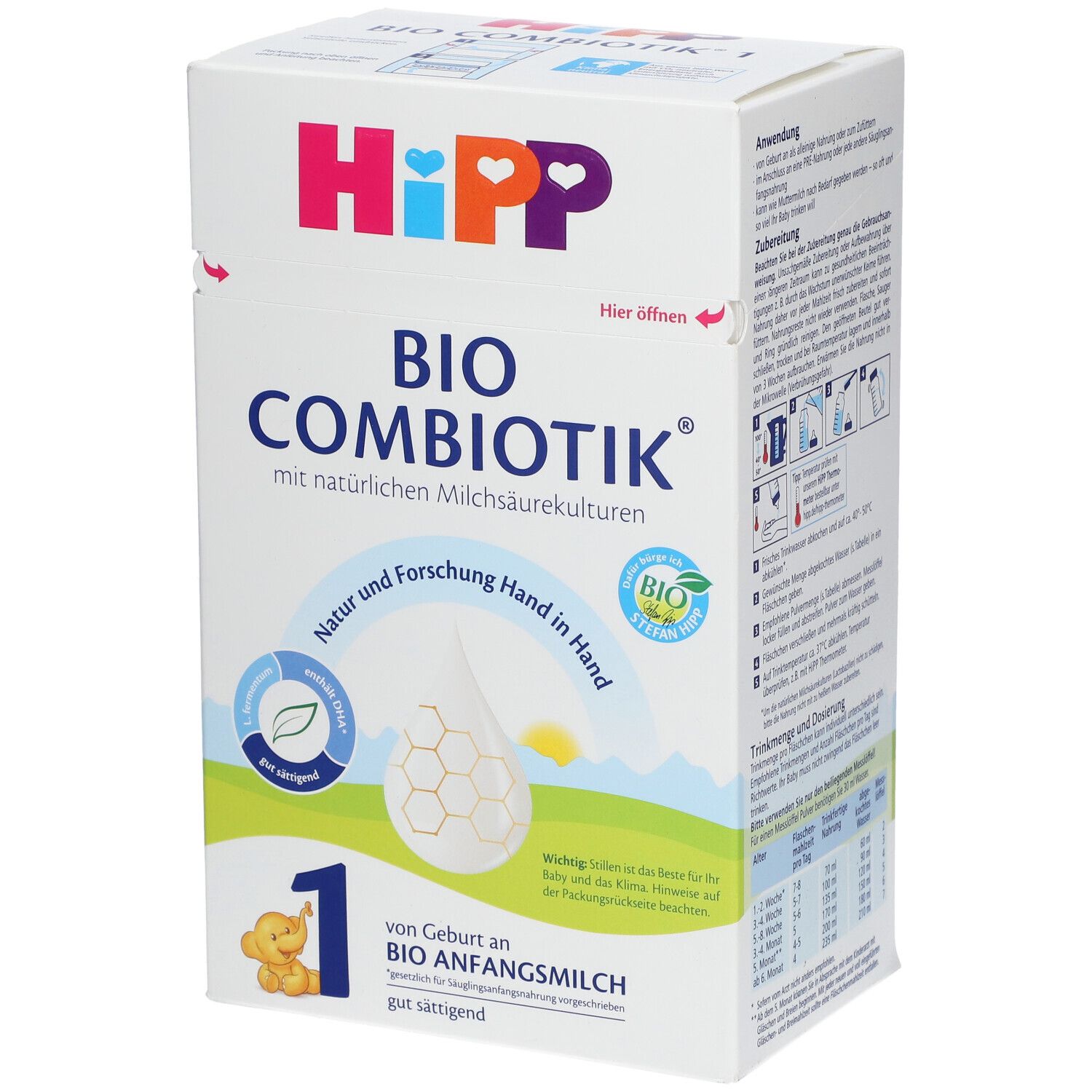 Hipp Bio Combiotik 1 Anfangsmilch von Geburt an 600 g - Shop Apotheke
