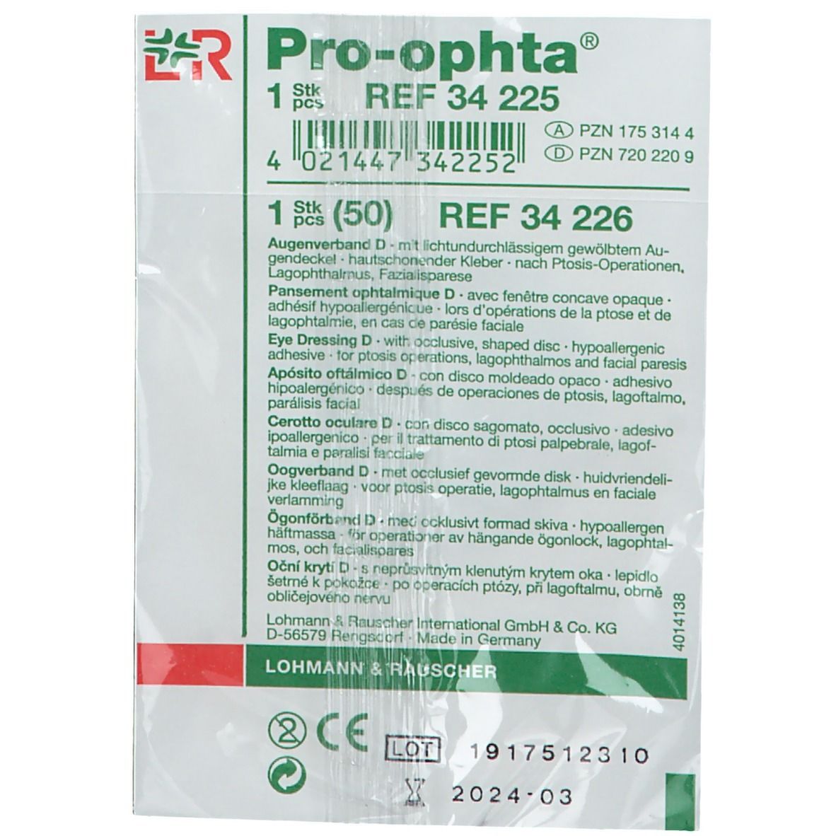 Pro-ophta® Augenverband D 1 St - Shop Apotheke