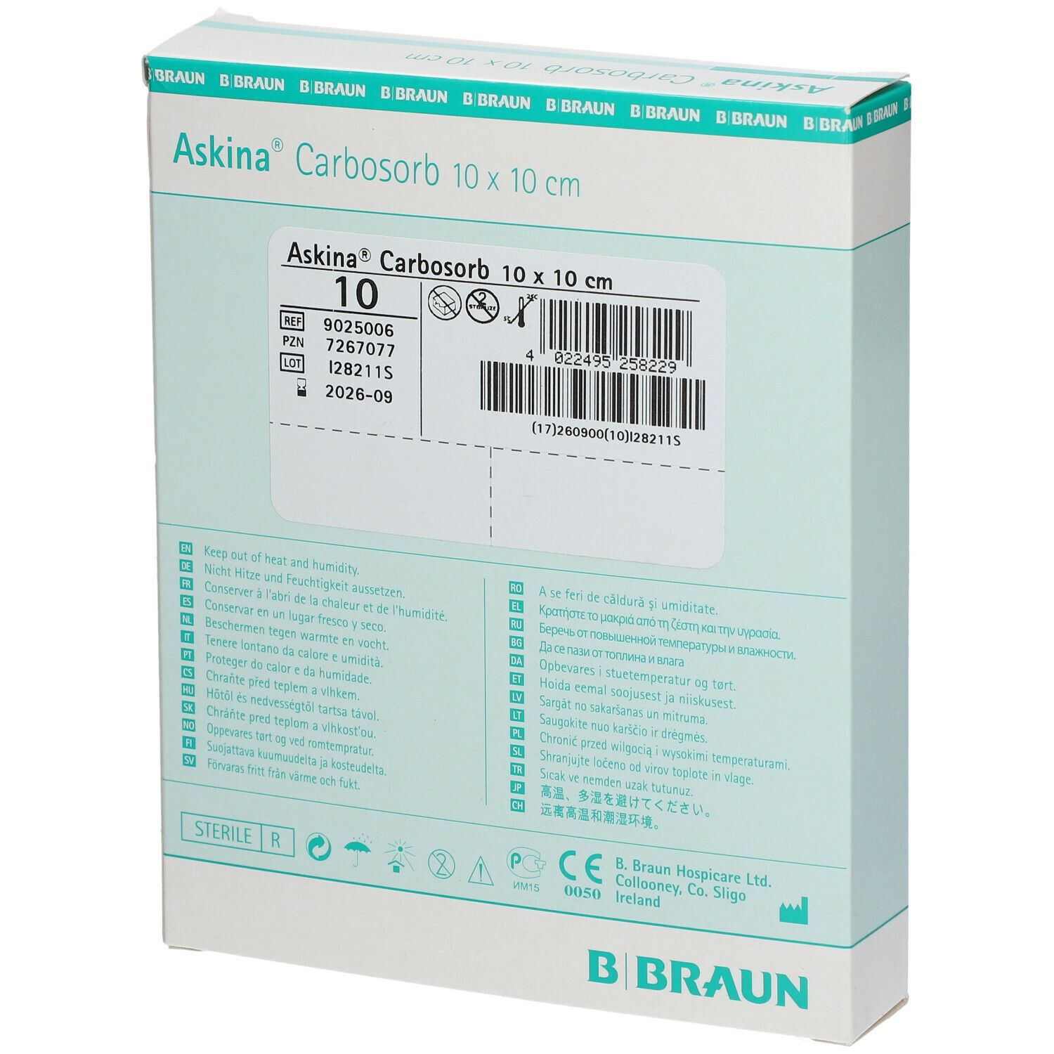 BBraun ASKINA CARBOSORB 10X10 CM STER. 10 St - Shop Apotheke