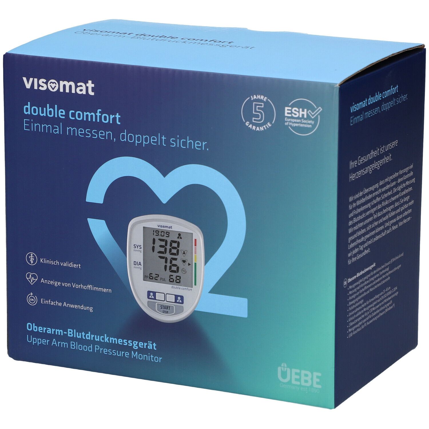 visomat® double comfort Oberarm-Blutdruckmessgerät 1 St - Shop Apotheke