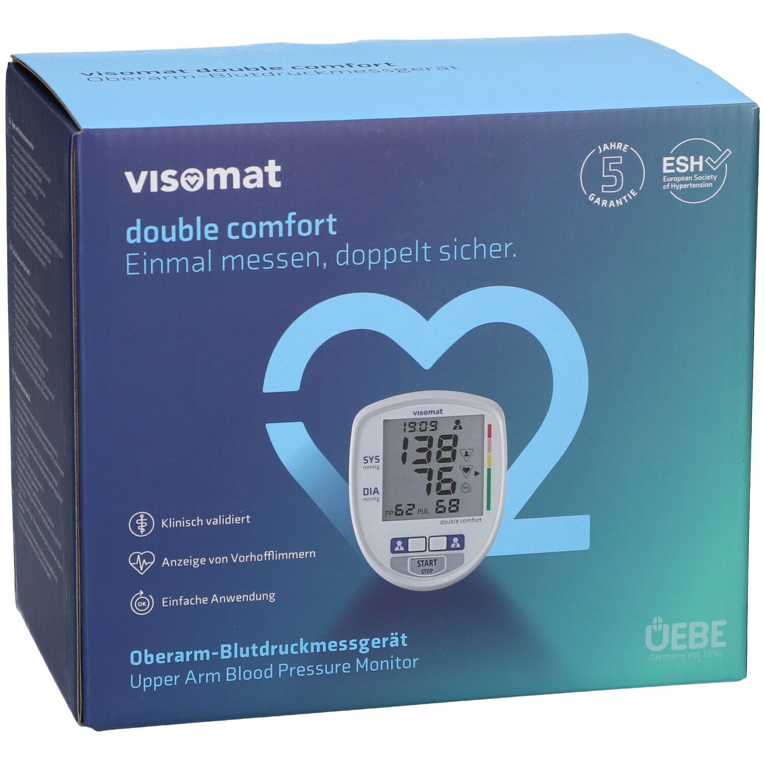 visomat® double comfort Oberarm-Blutdruckmessgerät 1 St - Shop Apotheke